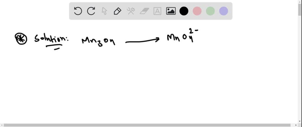 Total charge required for the oxidation of two moles Mn3 O4 into MnO4^2 ...