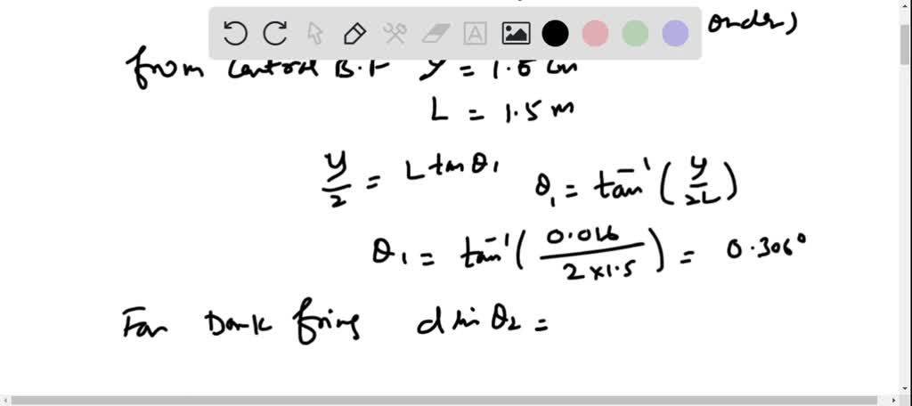 SOLVED:A screen is placed 1.00 m behind a single slit. The central ...