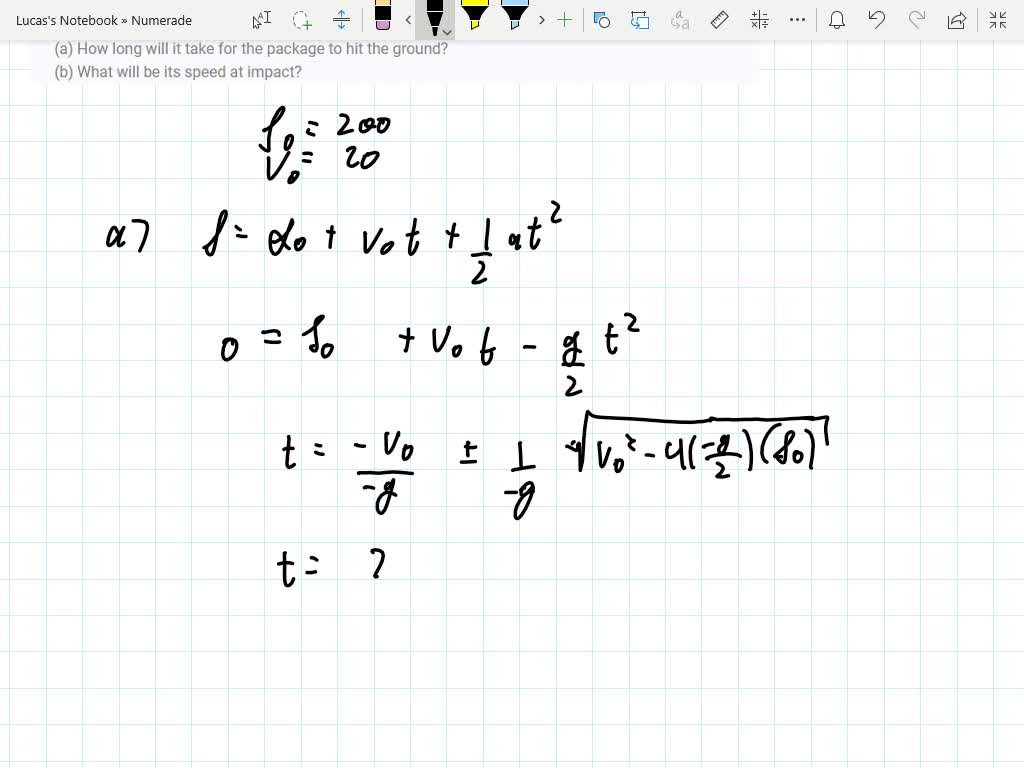 ⏩SOLVED:Assume that a free-fall model applies. Solve these exercises… | Numerade