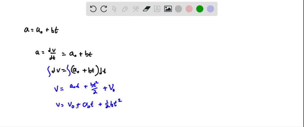 A particle moves along a straight line so that its acceleration is given by d^2 x / d t^2=f(t ...
