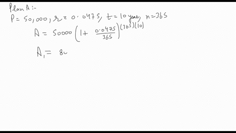 SOLVED:Your financial planner offers you two different investment plans ...