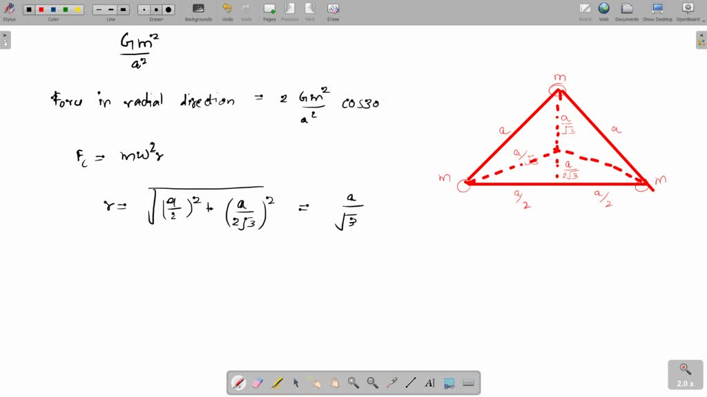 ⏩SOLVED:Three point masses are at the comers of an equilateral… | Numerade