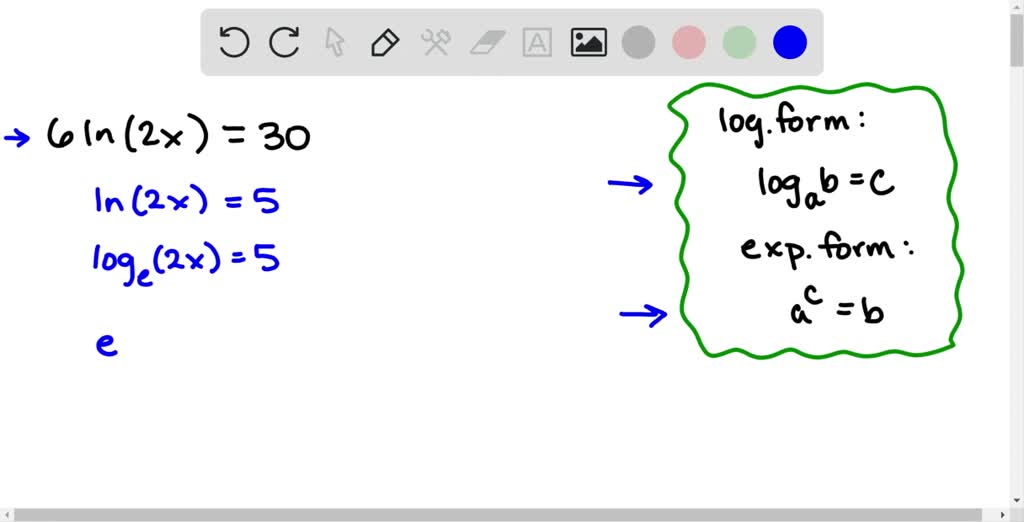 SOLVED:Solve each logarithmic equation. Be sure to reject any value of ...