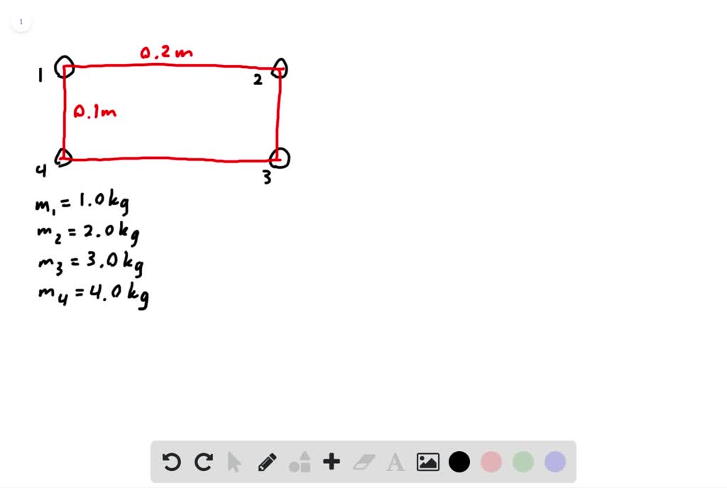 Predict/Calculate Four masses are positioned at the corners of a ...