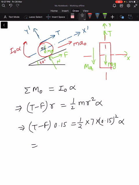 SOLVED: The system is released from rest with the cable taut, and the homogeneous cylinder does ...