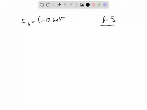 SOLVED:The orbital quantum number for the electron in a hydrogen atom is ℓ=5 . What is the ...