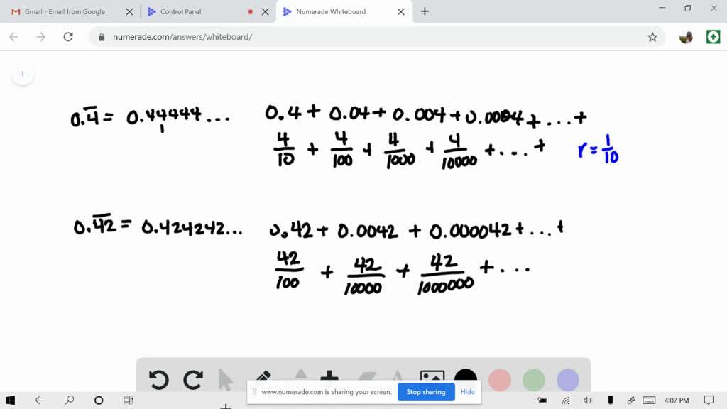 Express Each Repeating Decimal As A Fraction In L 