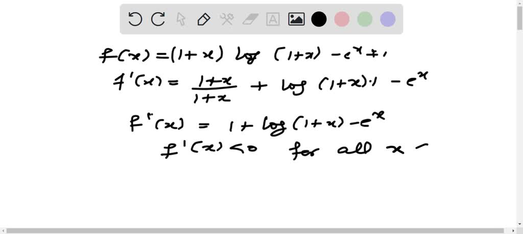 SOLVED:Prove that e^x>1+x, if x>0. (Use elementary facts about e^z, not ...