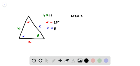 SOLVED:For the following exercises, find the area of the triangle with the given measurements ...