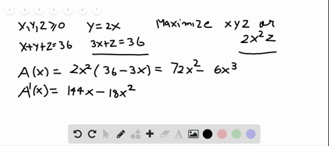 SOLVED:The sum of three nonnegative numbers is 36, and one of the numbers is twice one of the ...