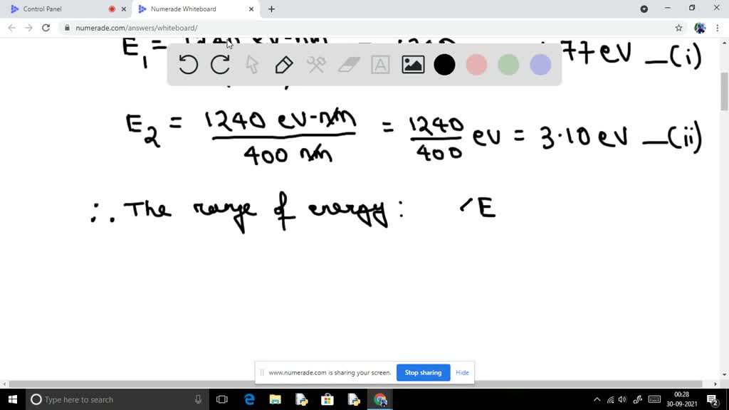 SOLVED:Given that visible light has 400