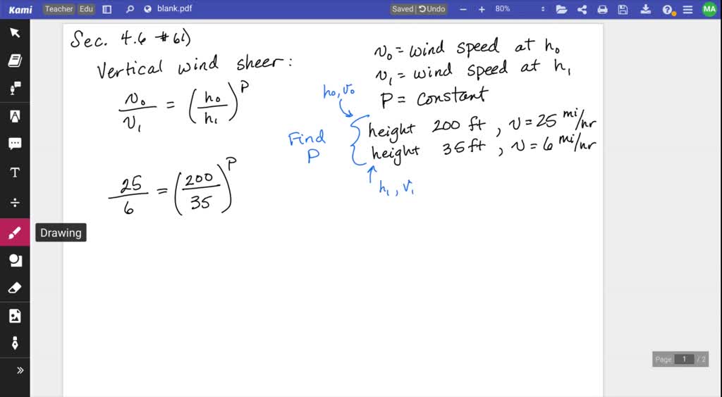 SOLVED:Vertical wind shear Refer to Exercise 65 . The average vertical ...