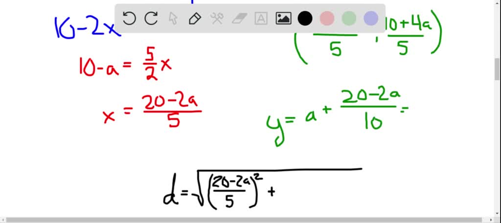 Solved Rectangles Beneath A Line A A Rectangle Is Constructed With One Side On The Positive X