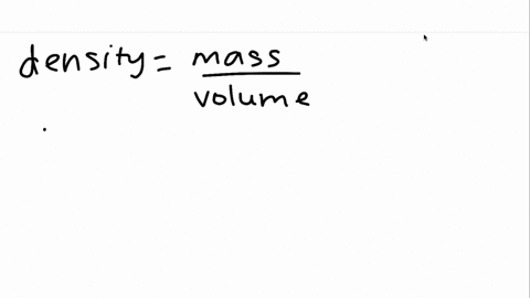 SOLVED:Density The density of an object is calculated using the formula ...