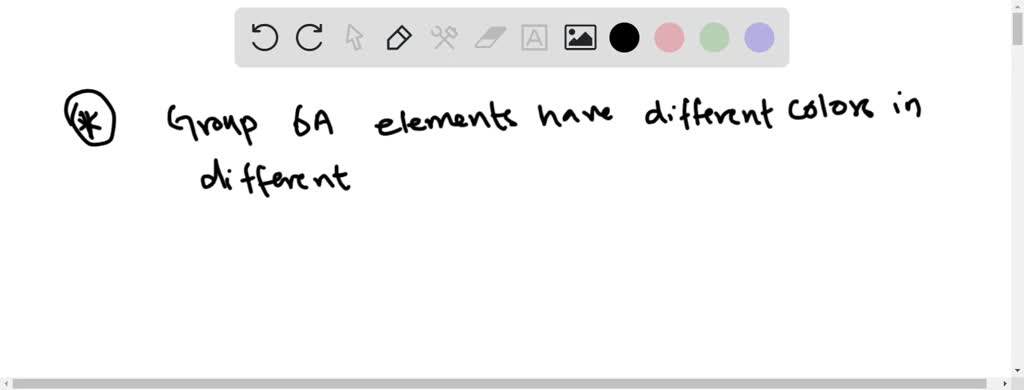SOLVED:Characterize the Group 6 A elements with respect to color and ...