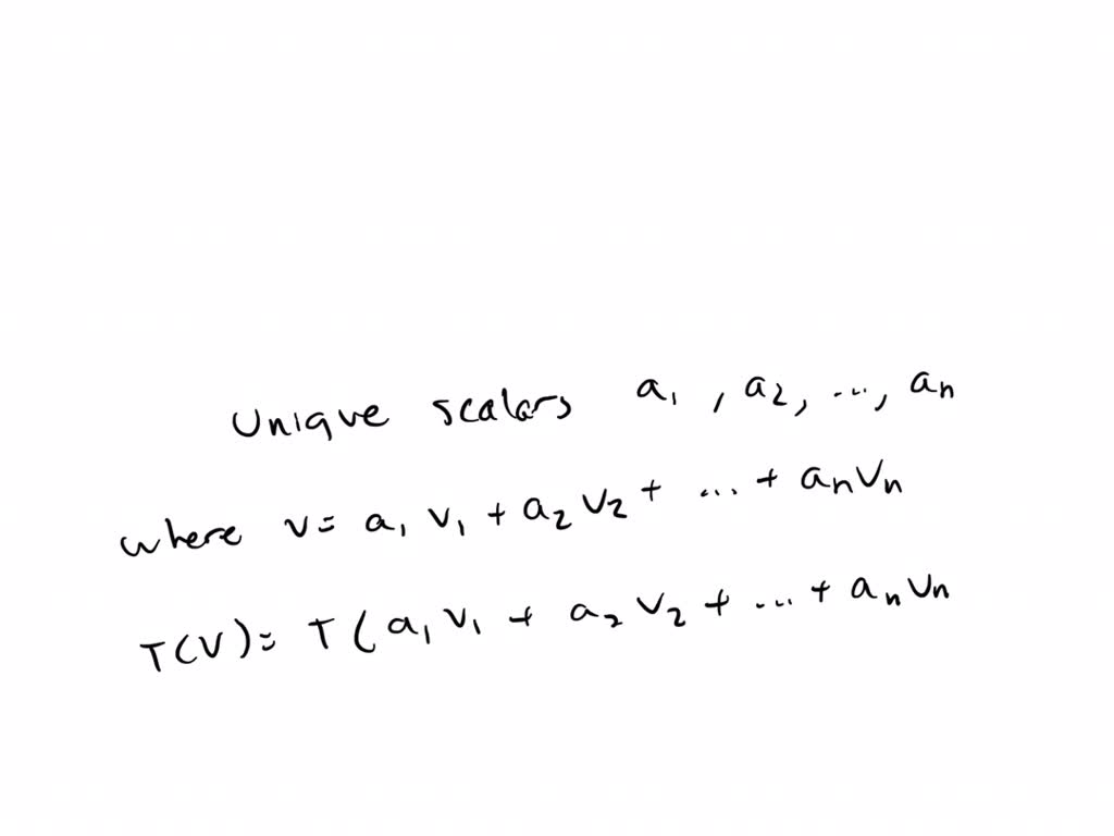 SOLVED:A linear transformation is said to be injective if T(𝐯)=T(w ...