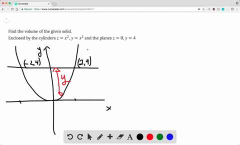 SOLVED:Find the volume of the given solid. Enclosed by the cylinders z=x^2, y=x^2 and the planes ...