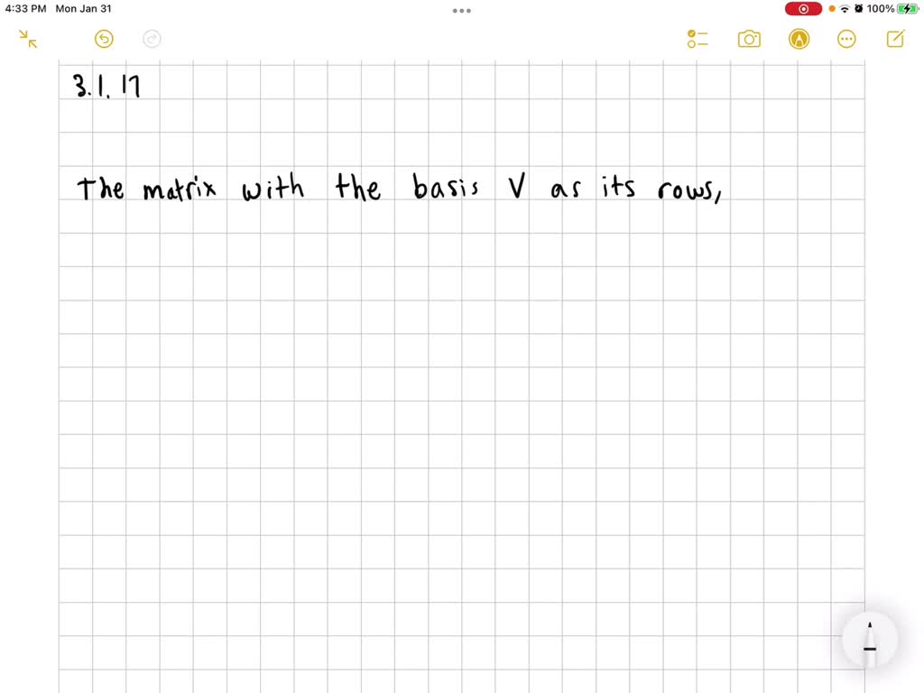 If 𝐕 is the orthogonal complement of 𝐖 in 𝐑^n, is there a matrix with ...