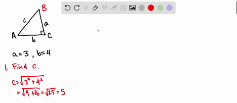 SOLVED:Use the Pythagorean theorem to find the unknown side length ...