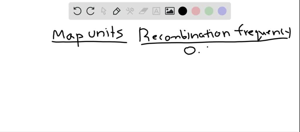 SOLVED:How many map units separate two alleles if the recombination ...