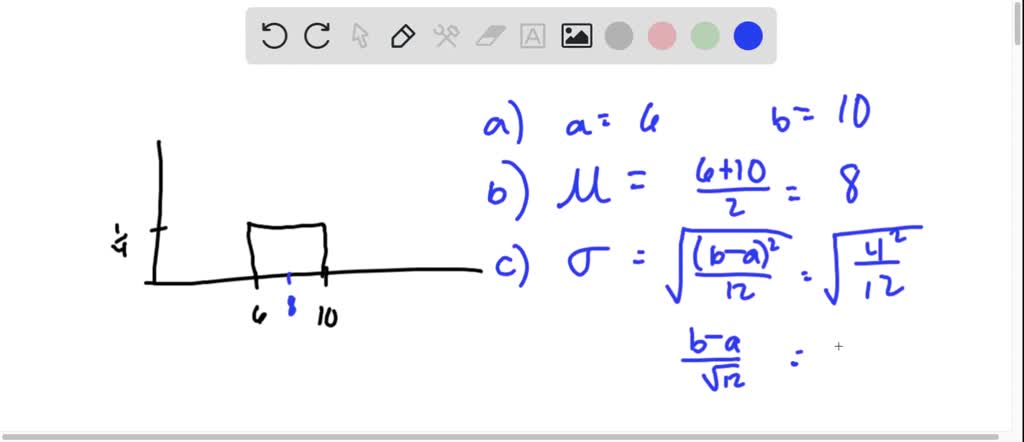 SOLVED:A uniform distribution is defined over the interval from 6 to 10 ...
