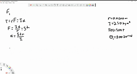 SOLVED:A wheel with radius 0.0600 m rotates about a horizontal ...