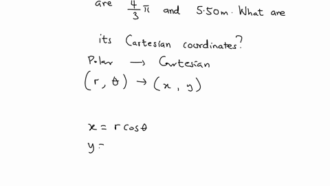 SOLVED:The polar coordinates of a point are 4 π/ 3 and 5.50 m. What are ...