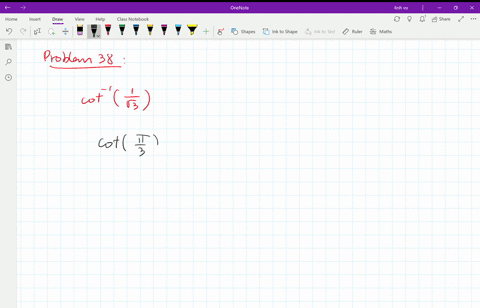 SOLVED: Find the exact value of each expression without using a calculator or table. cot^-1(√(3 ...