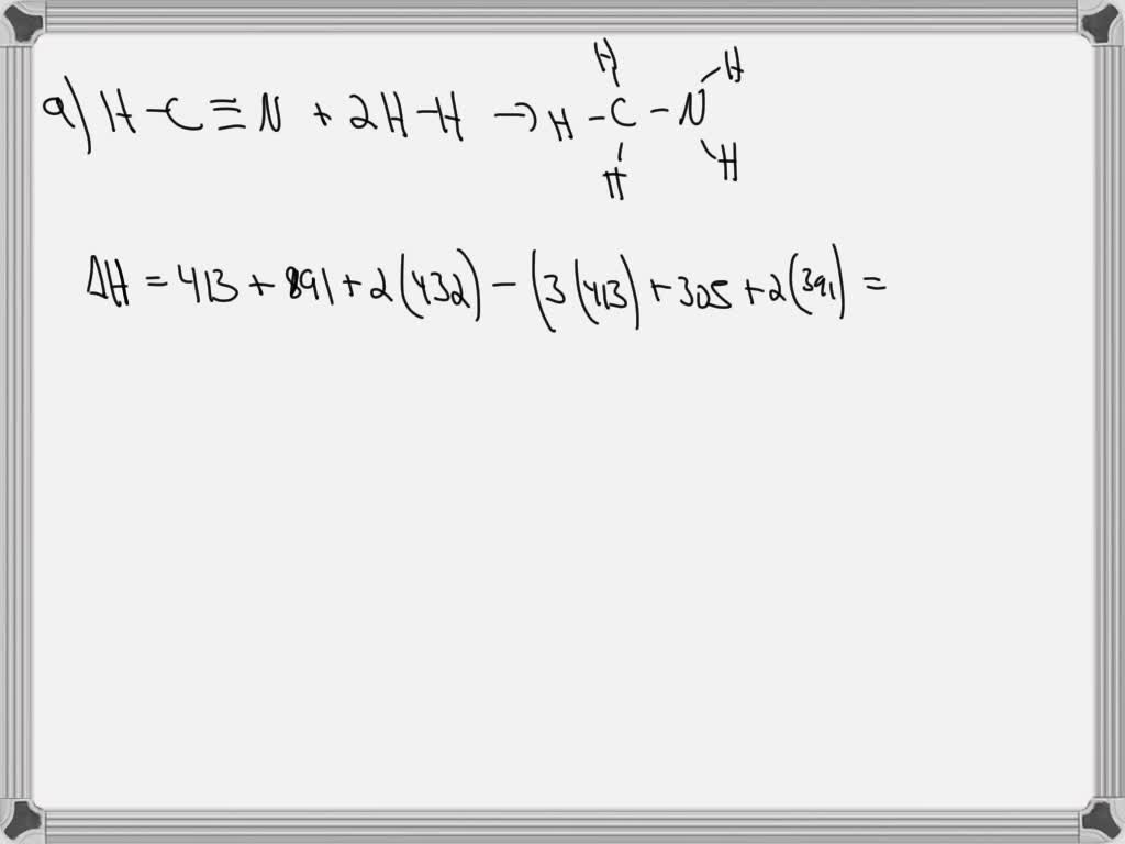 ⏩SOLVED:Use bond energy values (Table 8.4) to estimate ΔH for each… | Numerade