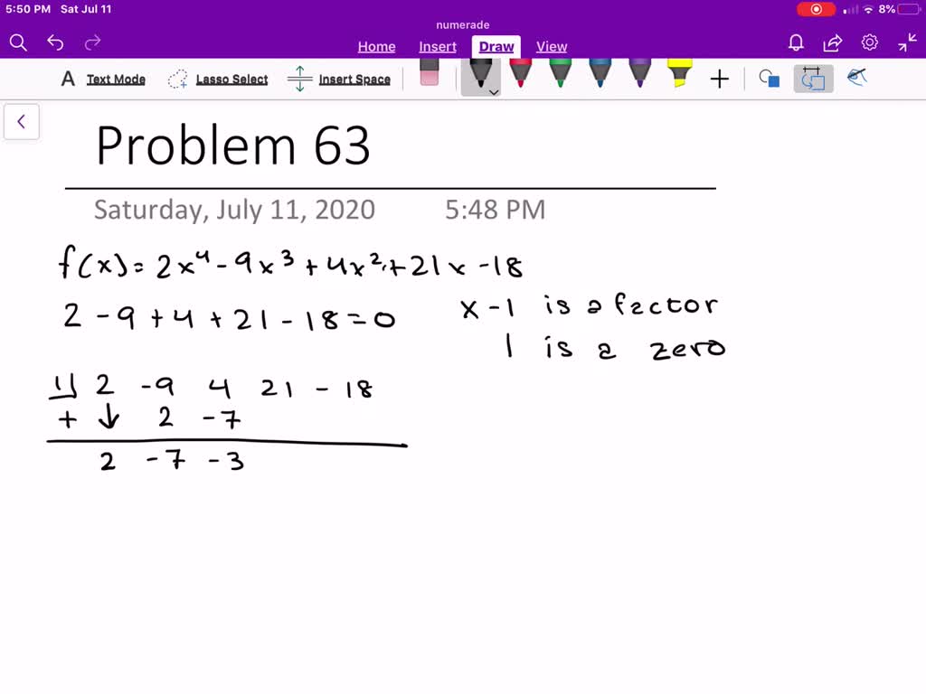 SOLVED Find The Zeroes Of The Polynomials Given Using Any Combination