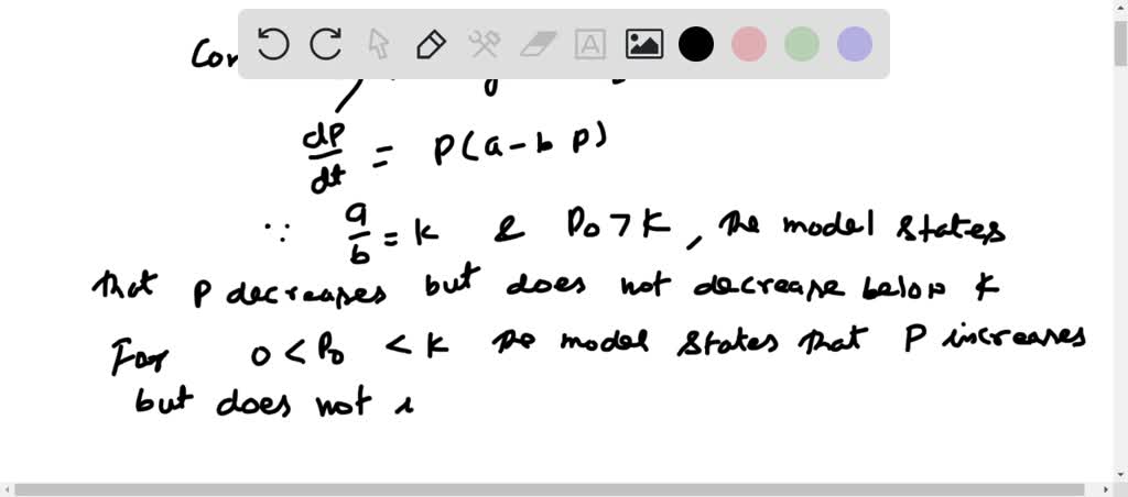 SOLVED:The Allee Effect For an initial population P0, where P0>K the ...