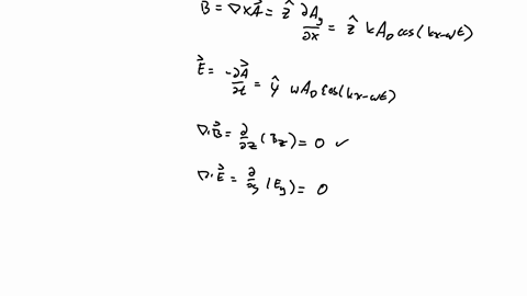 SOLVED:Suppose V=0 and 𝐀=A0 sin(k x-ωt) 𝐲̂, where A0, ω, and k are ...