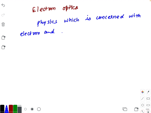 SOLVED:What do you understand by electron optics?