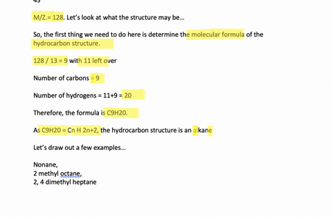 SOLVED:Propose structures for compounds that fit the following mass-spectral data: (a) A ...