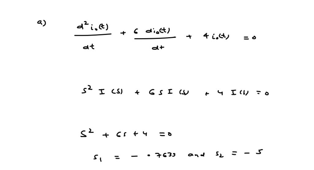 SOLVED:The differential equation that describes the current io(t) in a ...