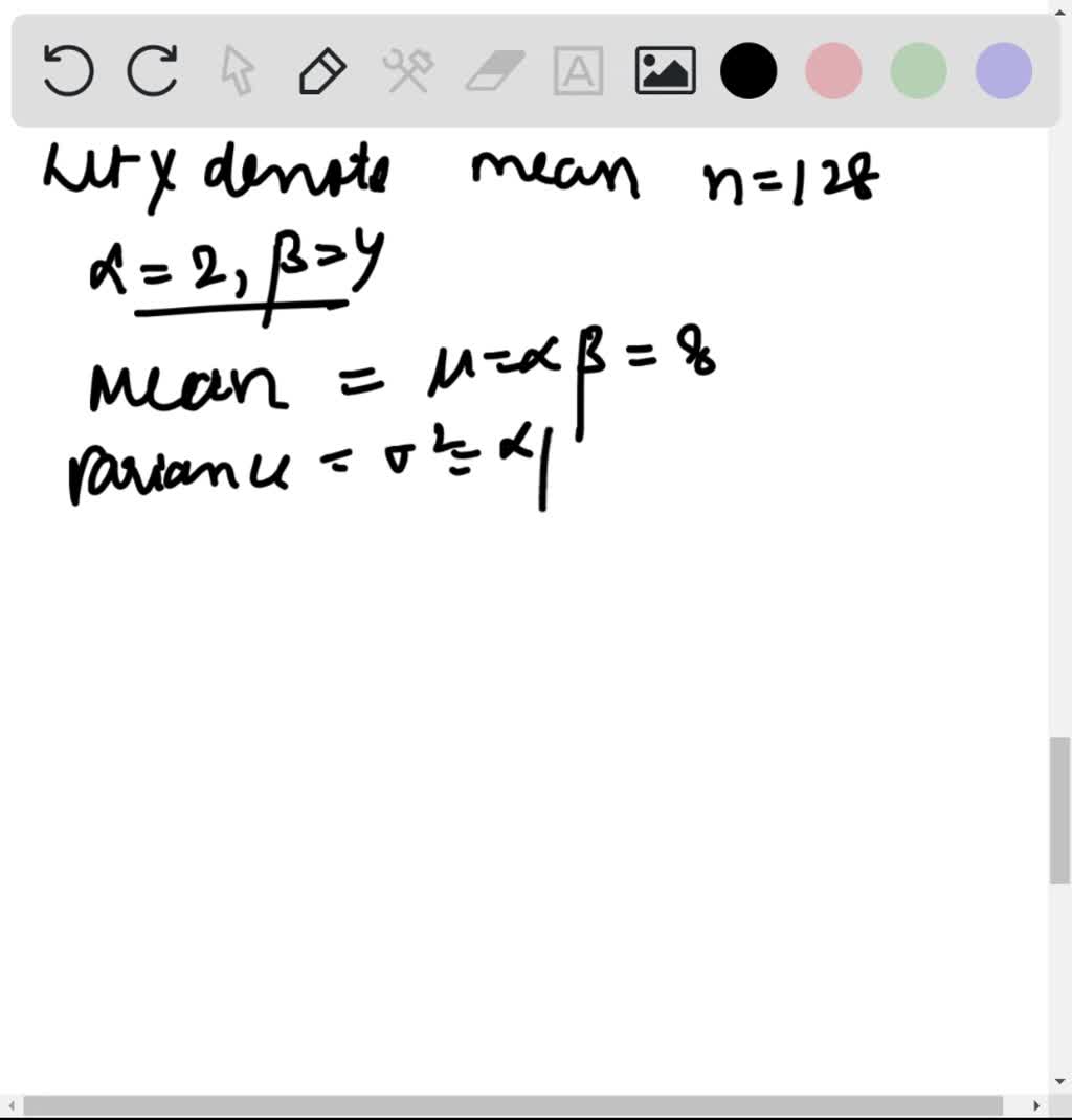 SOLVED:Let X̅ denote the mean of a random sample of size 128 from a ...