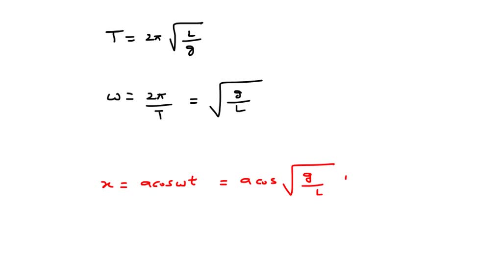 SOLVED: The displacement of the bob of a simple pendulum from its mean ...