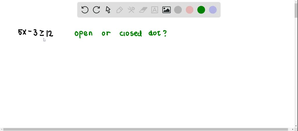SOLVED Tell Whether You Should Use An Open Dot Or A Closed Dot On The 