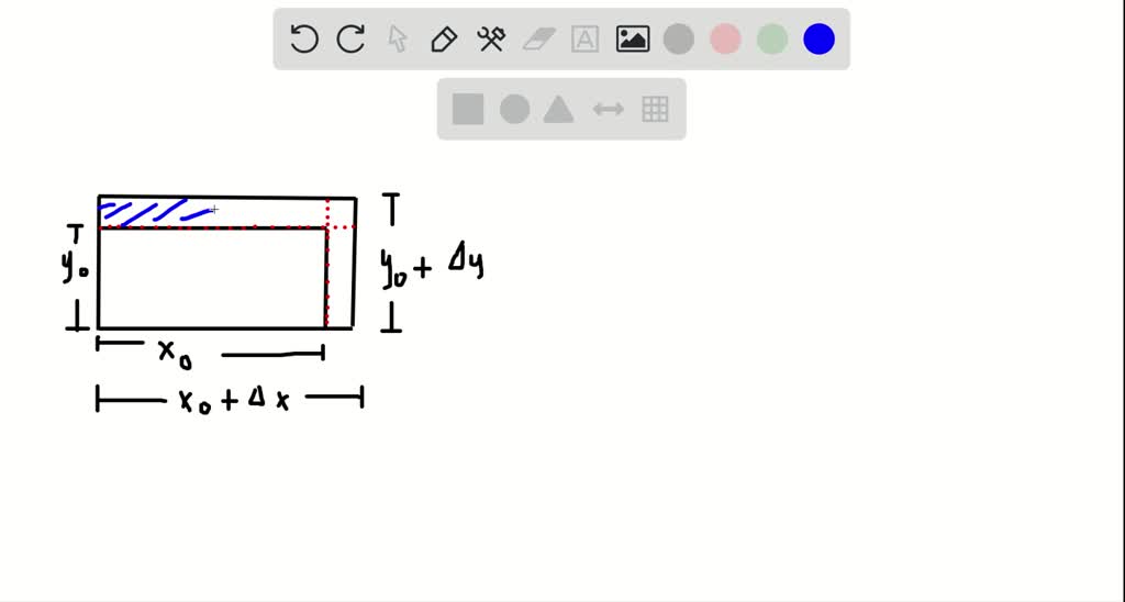 SOLVED:In the accompanying figure a rectangle with initial length x0 ...