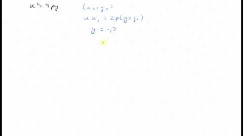 SOLVED:Show that the tangent lines to the parabola x^2=4 p y drawn from ...