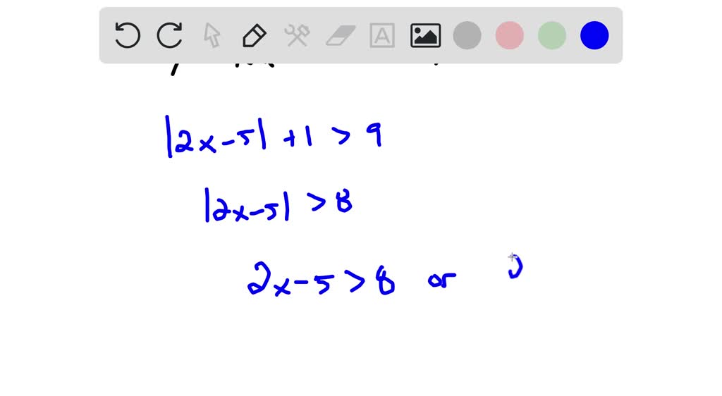 SOLVED:Use interval notation to represent all values of x satisfying the given conditions. y=|2 ...