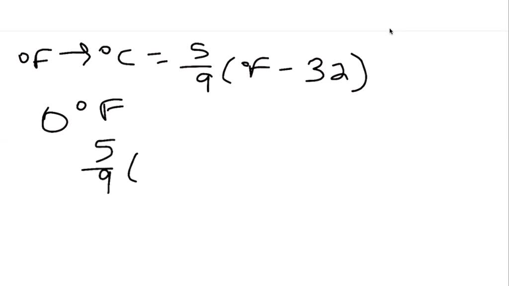 ⏩SOLVED:Give the temperature in degrees Celsius for a 60^∘ F day ...