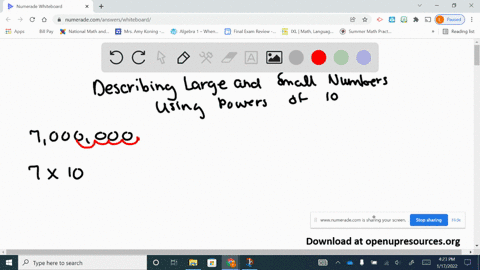 SOLVED:Summary Lesson: Describing Large and Small Numbers Using Powers ...