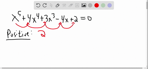 SOLVED:Use Descartes' rule of signs to determine the number of possible ...