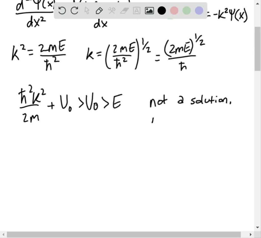 SOLVED:(a) Show that ψ=A sink x, where k is a real (not complex ...