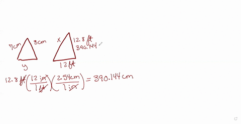 ⏩SOLVED:Proportions are used in geometry with similar triangles. If ...