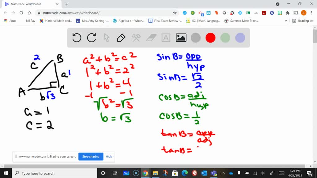 SOLVED:Suppose ABC is a right triangle with sides of lengths a, b, and ...