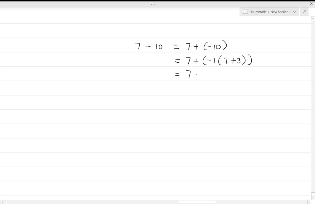 SOLVED A Subtraction Is Expressed As Addition Of An Opposite Find This