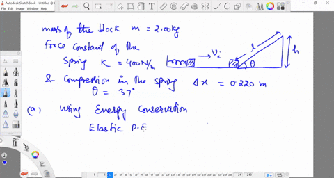 SOLVED:A 2.00 kg block is pushed against a spring with negligible mass ...