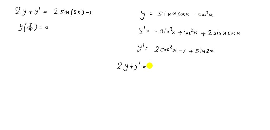 SOLVED:Verify the particular solution of the differential equation ...